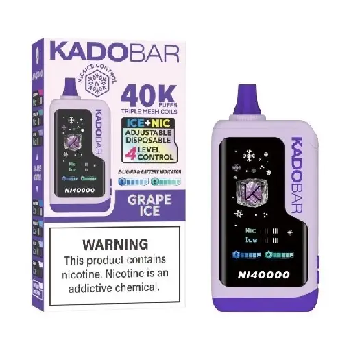 Grape Ice Kado Bar NI40K Ice + Nic Control Disposable Vape - Disposable ...